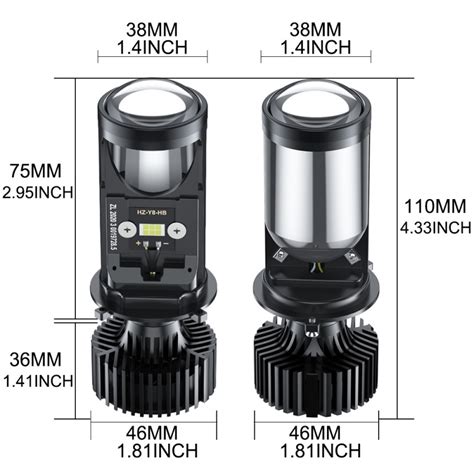 H4 LED Headlight Canbus Car Lamp Mini Projector Lens Automobles Bulb