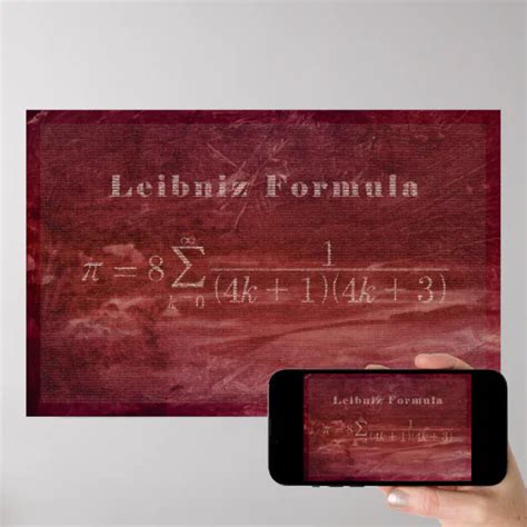 Leibniz Pi Formula Math Poster Zazzle