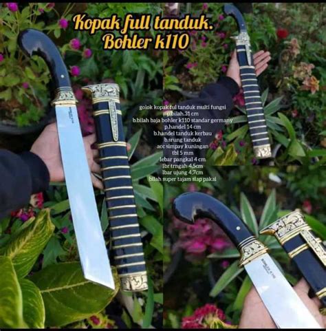 Golok Sembelih Bohler K Full Tanduk Super Tajam Siap Pakai Lazada Indonesia