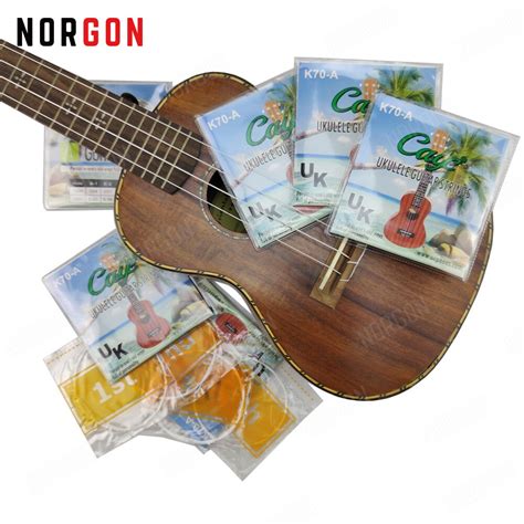Caye Ukulele Strings White Nylon Core Replacement Grandado