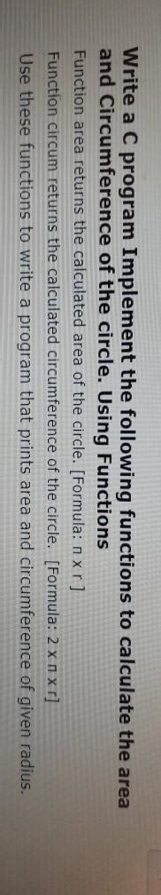 Solved Write A C Program Implement The Following Functions