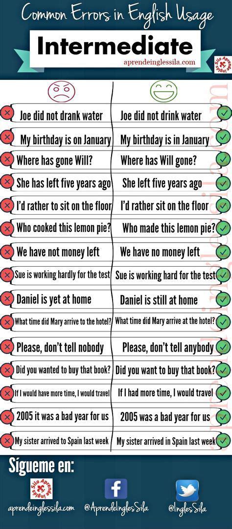 common errors in english usage intermediate learn english english