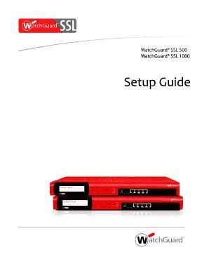 Fillable Online Setup Guide WatchGuard Technologies Fax Email Print PdfFiller