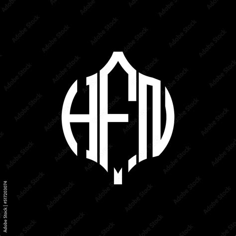 Hfn Letter Logo Hfn Best Black Background Vector Image Hfn Monogram Logo Design For