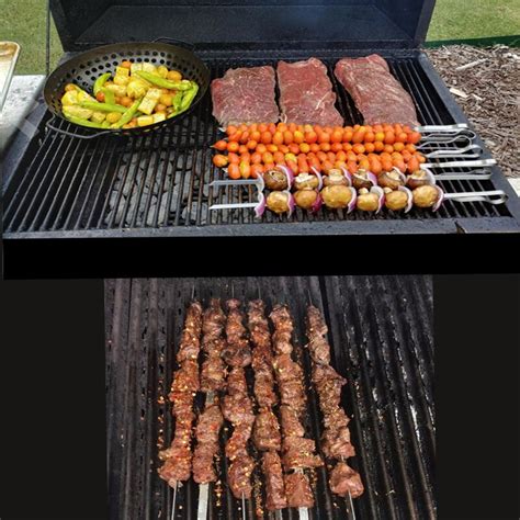 Stainless Steel Bbq Skewers Barbecue Cooking Grill Grandado