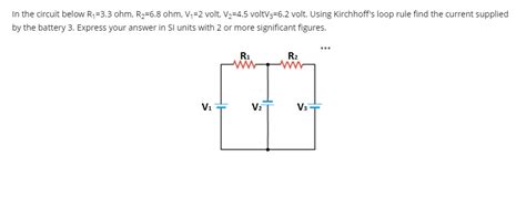 Solved In The Circuit Below R133 ﻿ohm R268 ﻿ohm V12
