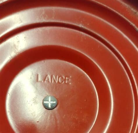 1940s Lance Glass Cracker Cookie Jar Store Display Cross Arrows And Red