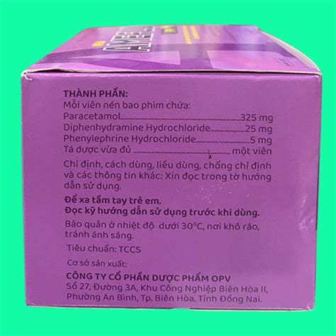 Thuốc New Ameflu Pm Diphenhydramine Paracetamol Phenylephrine