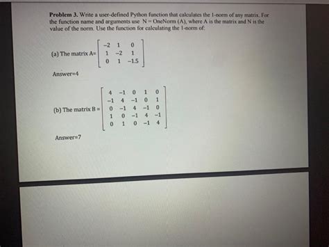 Solved Problem 3 Write A User Defined Python Function That