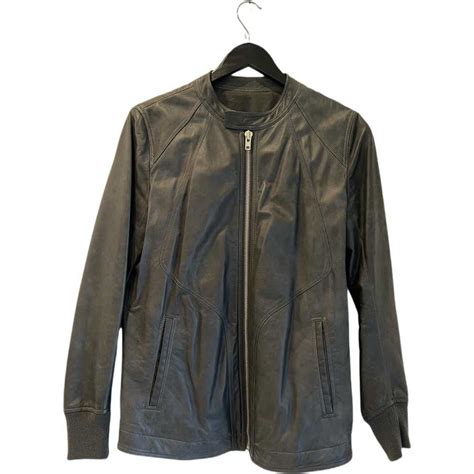 Rick Owens Rick Owens Grey Leather Jacket Gem
