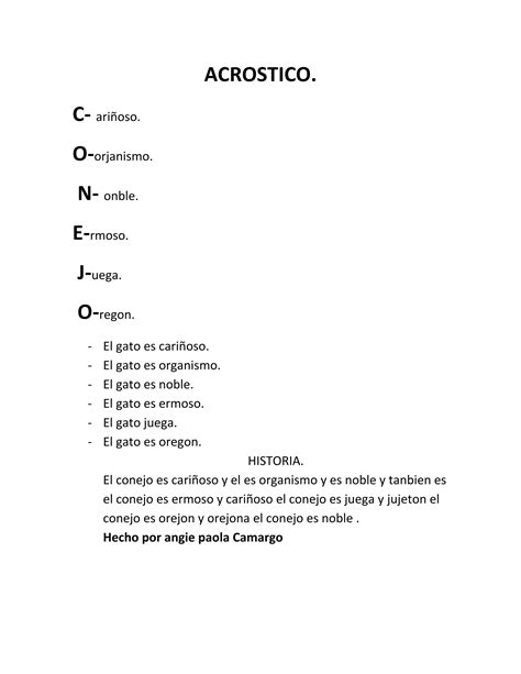 Acrostico Alejandra Paola Pdf