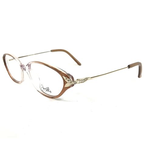 Joan Collins Eyeglasses Frames9893 Brm Brown Clear Ov Gem