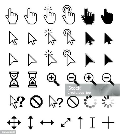 Cursor Set Mouse Pointers Computer Mouse Click Cursor Arrow Hand