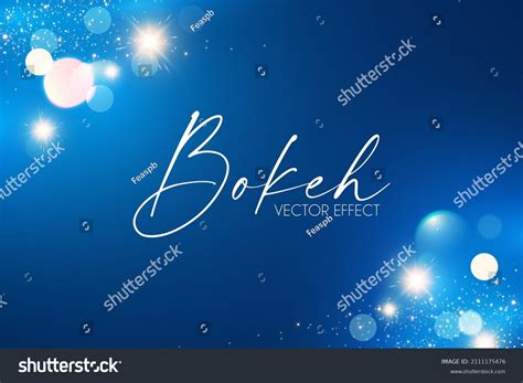 Abstract Blue Background Bokeh Effect Lights Stock Vector (Royalty Free ...