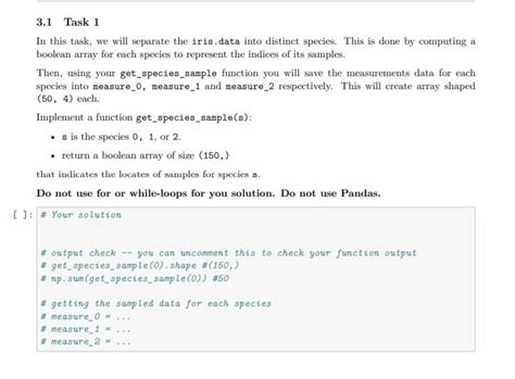 Solved Part 2 Coding Knowing That The Iris Dataset Has