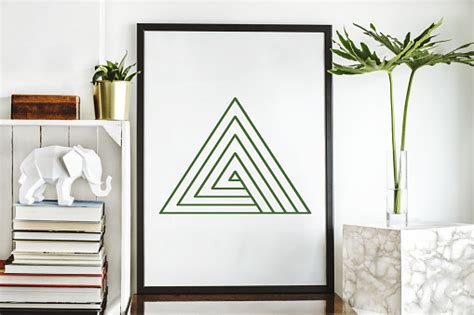 포스터 프레임 식물 책 열 대 모의 집 공간의 인테리어 Leafs 고 흰 코끼리 현대적인 객실의 Shelfie 개념입니다 0명에 대한 스톡 사진 및 기타 이미지 Istock