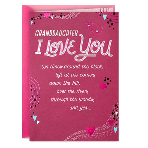 Love You To The Moon And Back Valentines Day Card For Granddaughter Greeting Cards Hallmark