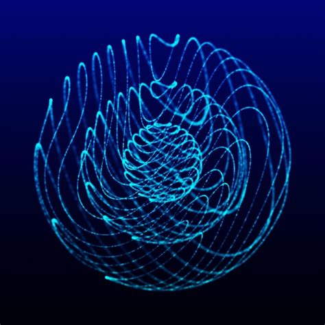 粒子と線の未来的な球体ネットワーク接続ビッグデータ抽象的な技術背景 3 D レンダリング プレミアム写真