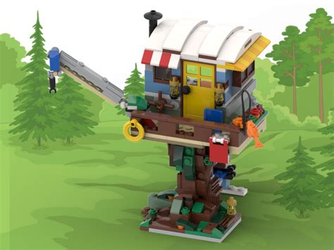 Lego Moc Tree Cabin Alternative Set 31093 By Gladubid Rebrickable