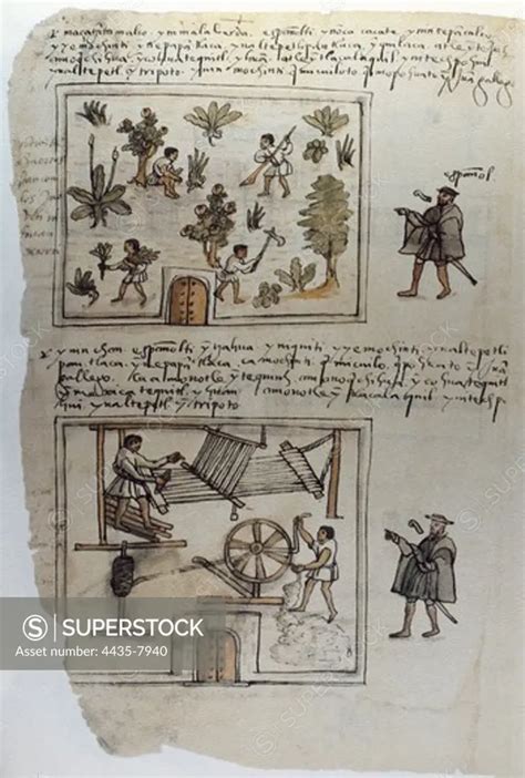 Codex Osuna C—dice Osuna 16th C Manuscrit Written In Nauhtl And