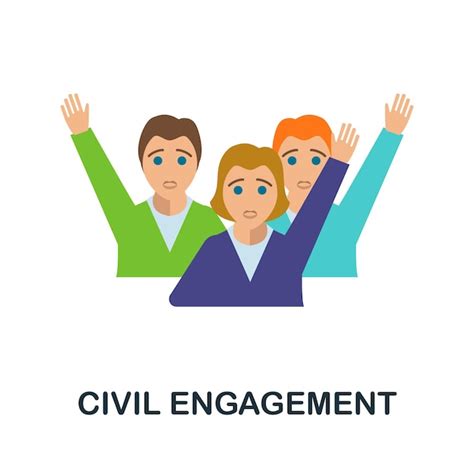 Premium Vector Civil Engagement Flat Icon Color Simple Element From