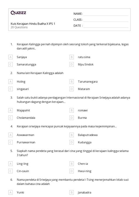 50 Lembar Kerja Kerajaan Mongol Untuk Kelas 9 Di Quizizz Gratis