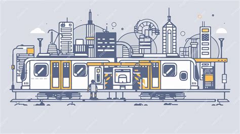 Linear Concept Of Subway Elements With Contactless Card Premium Ai Generated Vector