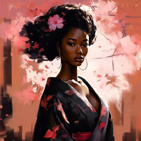 African Geisha Girls 4 Etsy