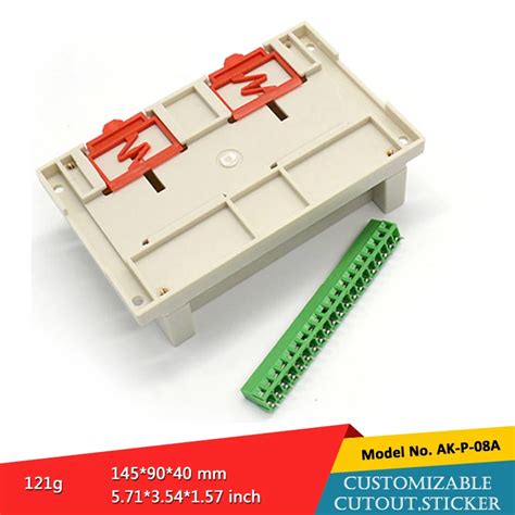 With Terminal Block Plastic Din Rail Enclosure For Electronic Pcb Junction Control Boxes From