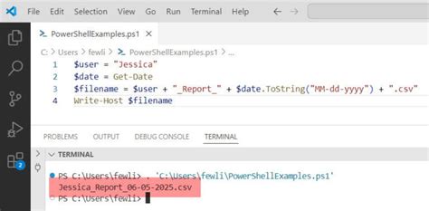 Concatenate String And Datetime In Powershell