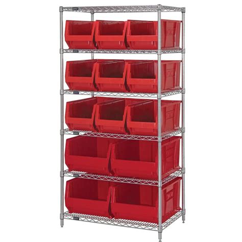 Quantum Wr12 93030 24x60x63 Wire Shelf Bin Organizer