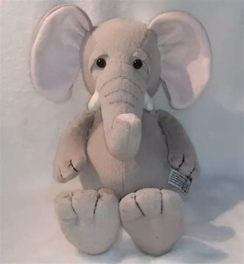 Russ Berrie Standard Elephant 13 Soft Toy Plush Teddy Grey Pink £599