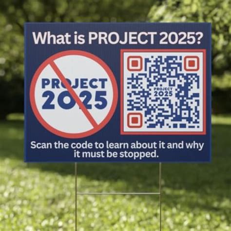 Stop Project 2025 Yard Signs Coroplast Vote Democrat Lawn