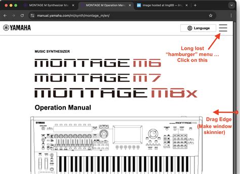 Operation Manual Montage Montage M Synth Forum