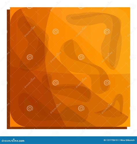 Square Crack Biscuit Icon Cartoon Style Stock Vector Illustration Of