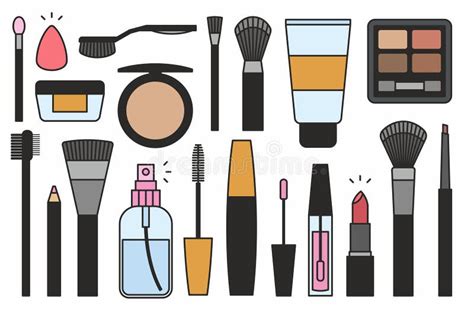 Makeup Tools Icons Stock Vector Illustration Of Elegance 96162355