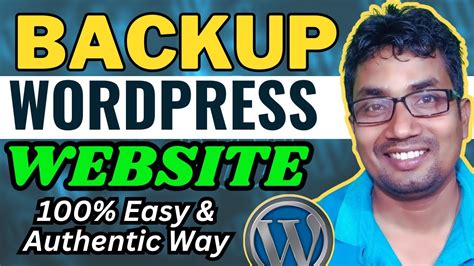 how to backup wordpress website youtube