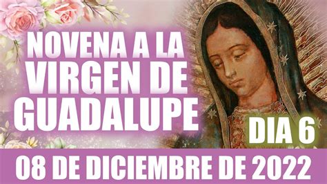 Novena a la Virgen de Guadalupe Día 6 Hoy 08 de diciembre de 2022