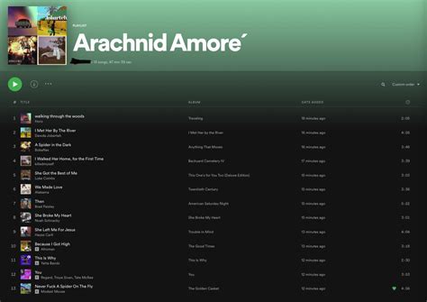 Arachnid Amore R Weirdspotifyplaylists