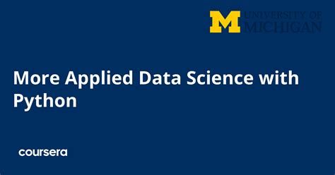 More Applied Data Science With Python Coursera