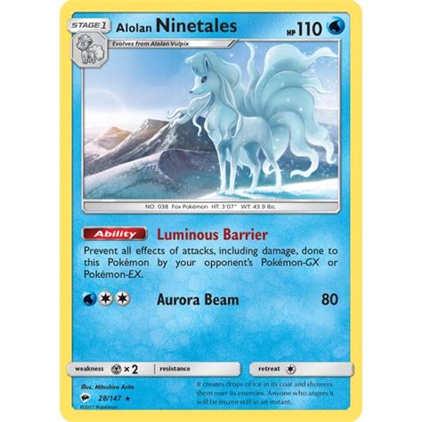 Alolan Ninetales 28147 Pokemon Tcg Sun And Moon Burning Shadows Ninja Tako