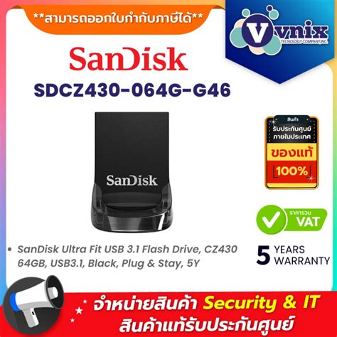 Sandisk Sdcz430 064g G46 Ultra Fit Usb 31 Flash Drive Cz430 64gb