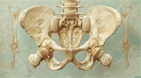 Premium Photo Educational Chart Depicting The Human Pelvic Bone