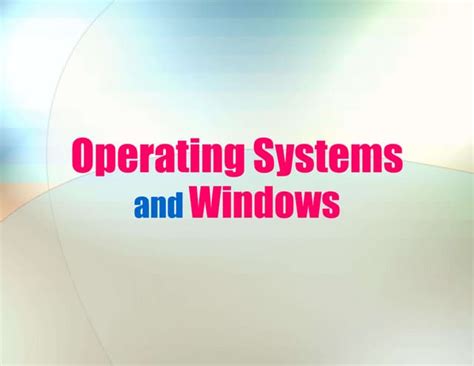 Operating Systems Basics Graphical User Interfaces Guis Gui Tools Applications And The