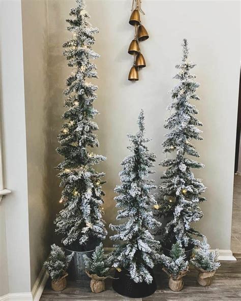 Flocked Skinny Christmas Tree Décor Soul And Lane