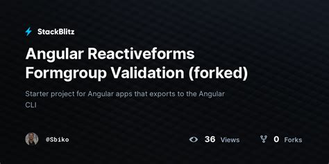 angular reactiveforms formgroup validation forked stackblitz