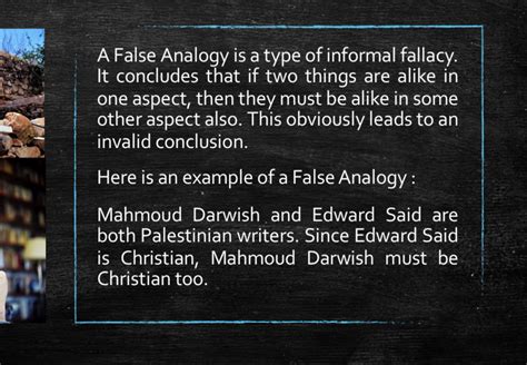 Solved A False Analogy Is A Type Of Informal Fallacy It