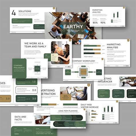 Шаблон презентации бизнес маркетинга Earthy Biecom Market