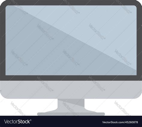 Responsive Monitor Icon Flat Computer Royalty Free Vector