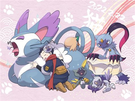 Rowlet Rei Sneasler Purugly And Hisuian Sneasel Pokemon And 1 More Drawn By Cha Kuro Limo